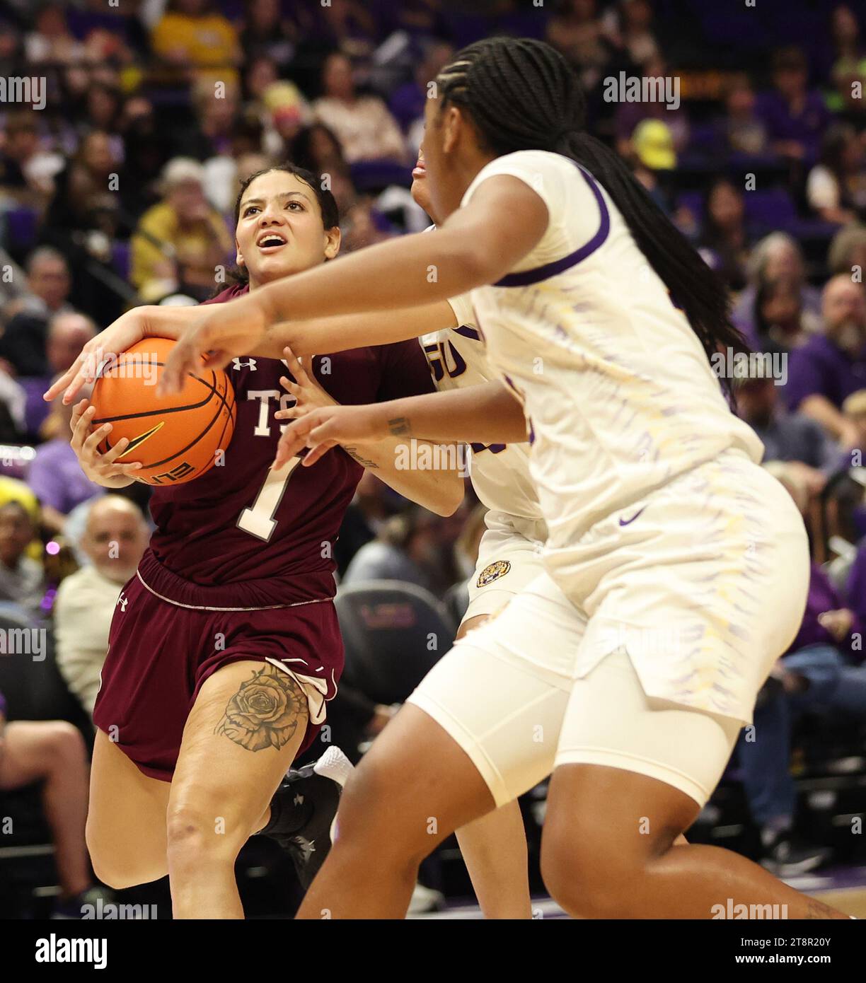 Baton Rouge, USA. 20th Nov, 2023. Texas Southern Lady Tigers guard ...