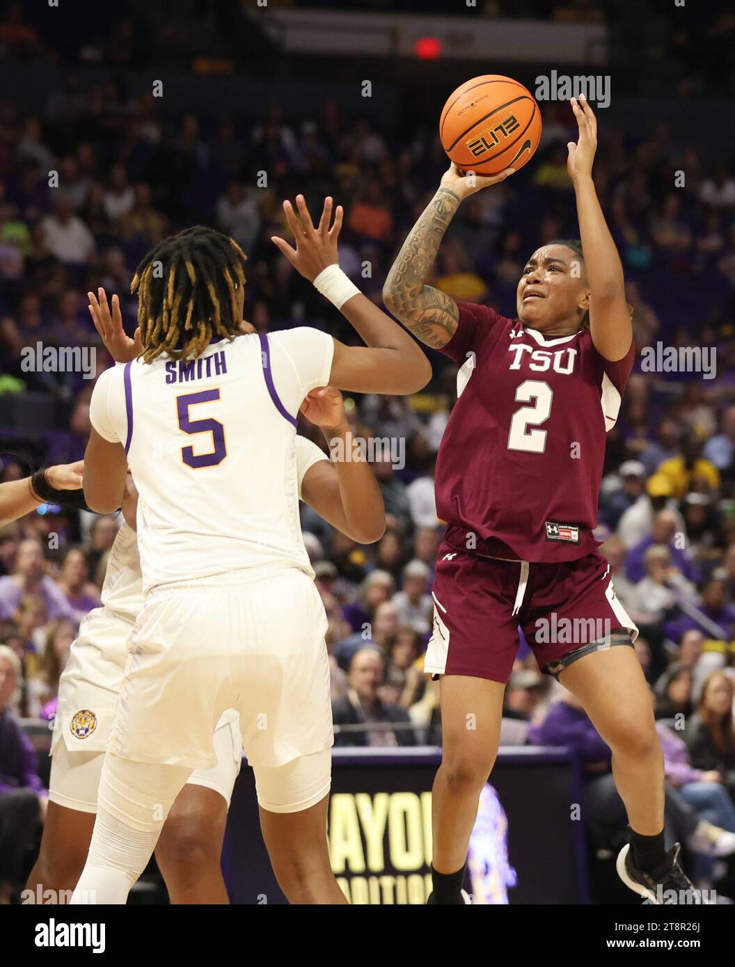 Baton Rouge, USA. 20th Nov, 2023. Texas Southern Lady Tigers guard ...