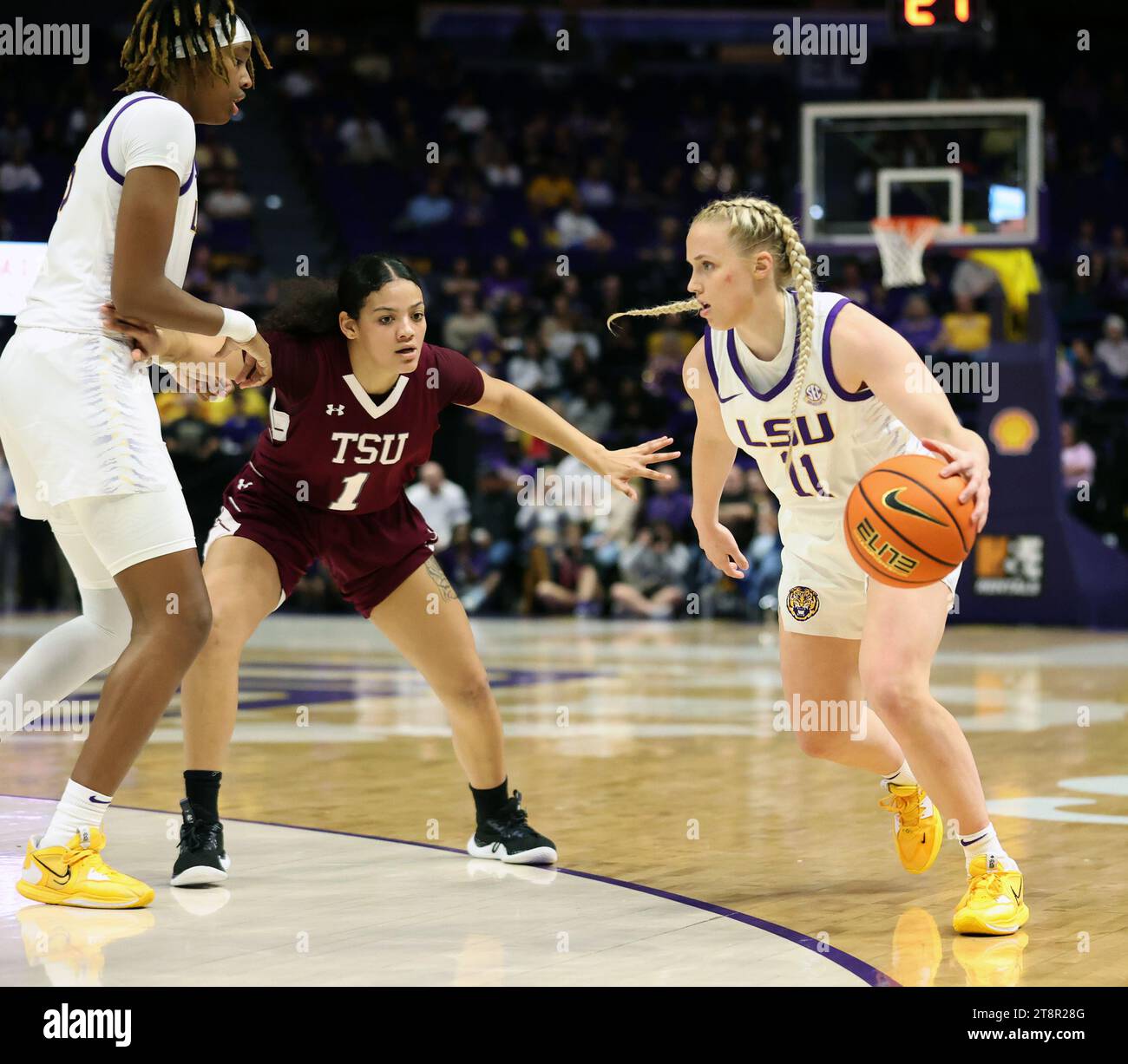 Baton Rouge, USA. 20th Nov, 2023. LSU Lady Tigers guard Hailey Van Lith ...