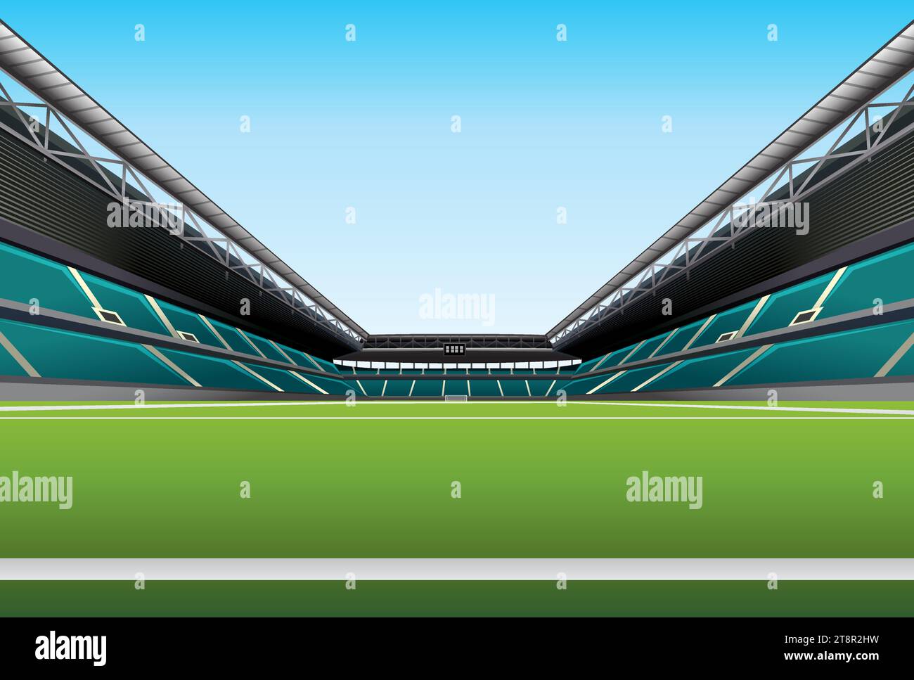 Abandoned football stadium Stock Vector Images - Alamy