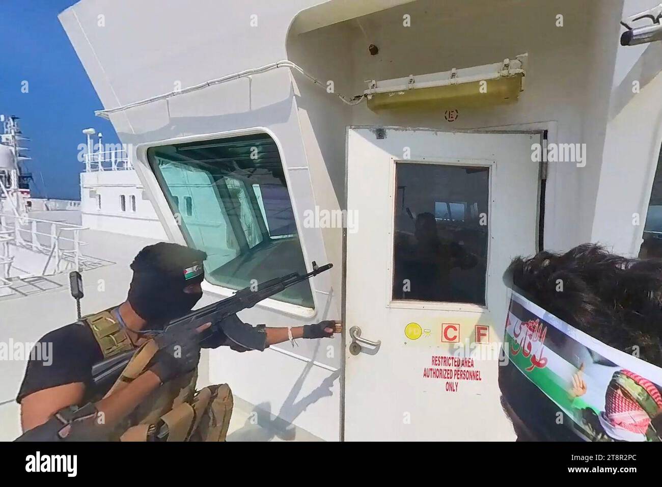 This photo released by the Houthi Media Center shows Houthi forces ...