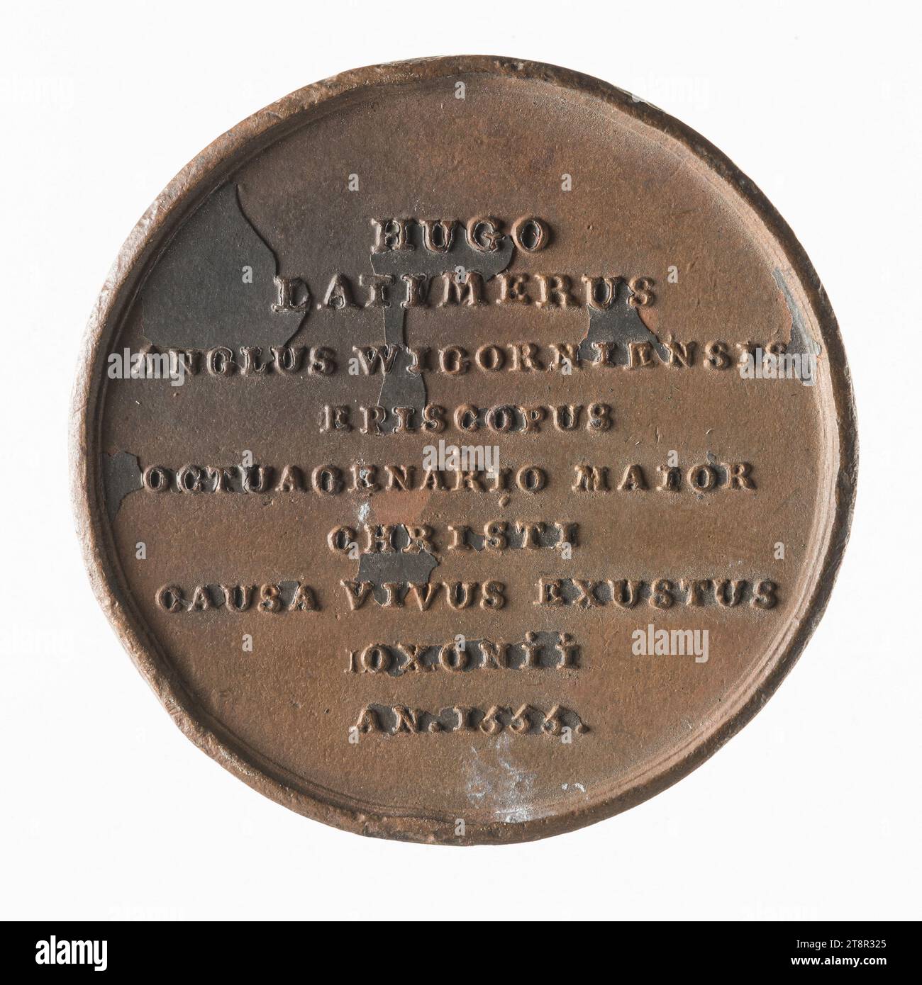 Right profile of Hugh Latimer (1485/90-1555), 19th century, Numismatics ...