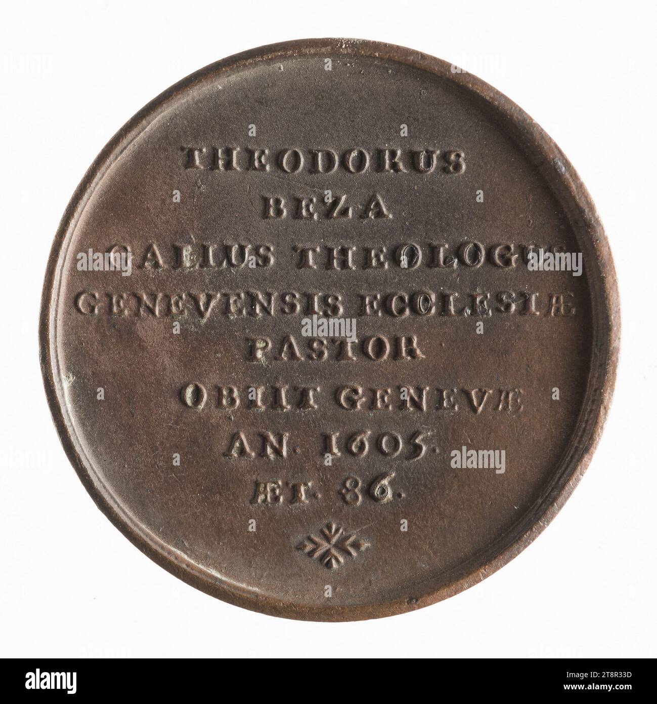 Profile on the left of Theodore Beze (1519-1605), 19th century ...