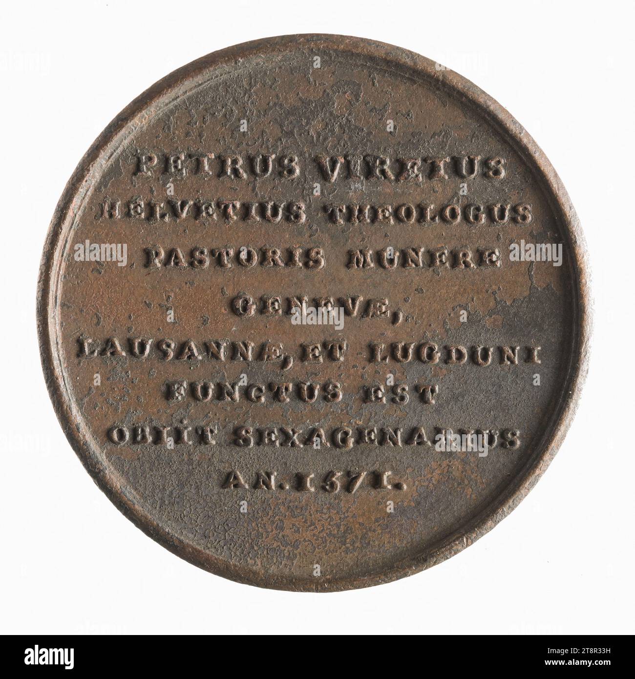 Profile on the left of Pierre Viret (1510-1571), 19th century ...