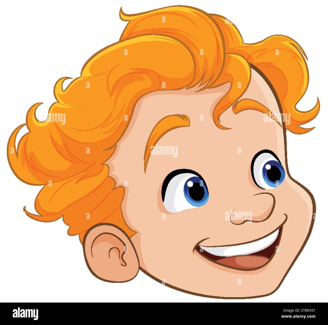 A cheerful cartoon boy with a charming vector illustration Stock Vector ...