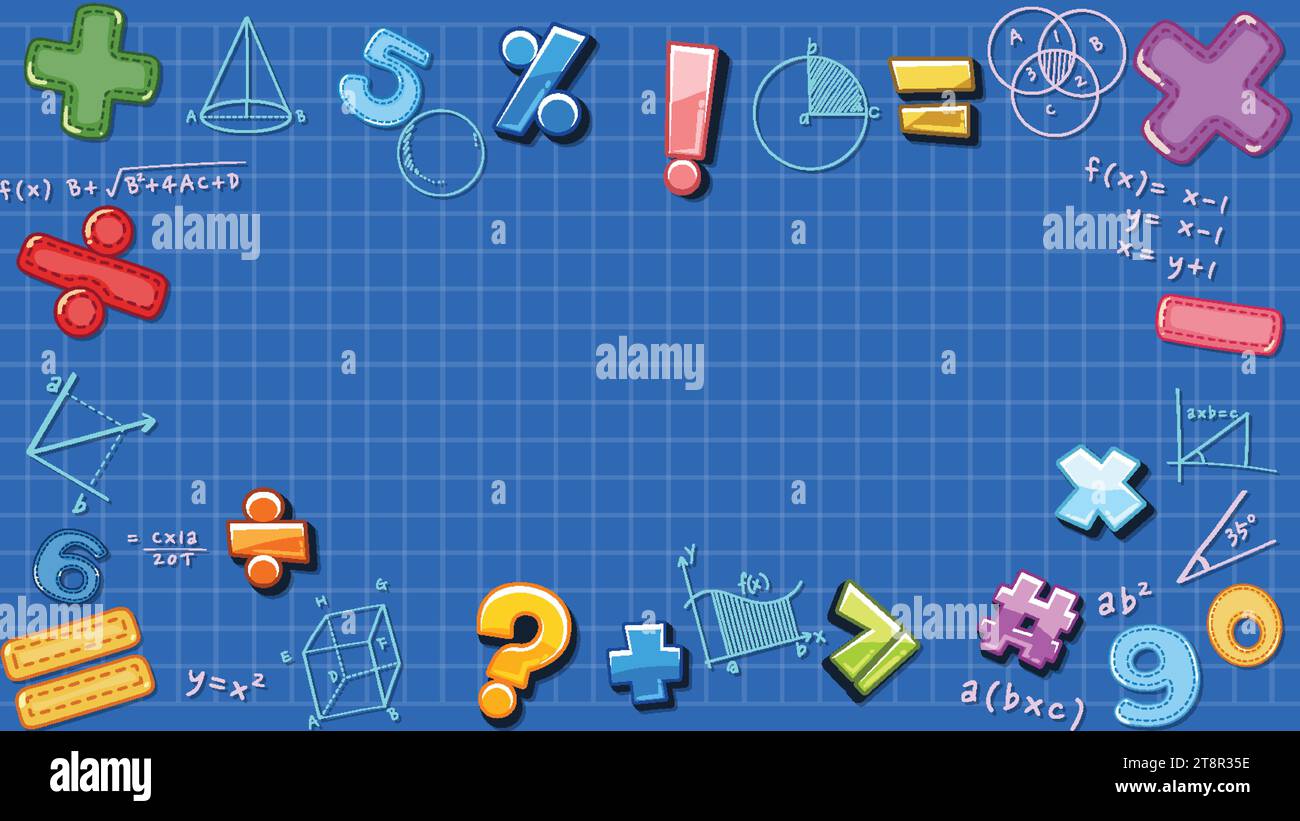 Math Tools Formula Border Notebook with Checkered Background ...