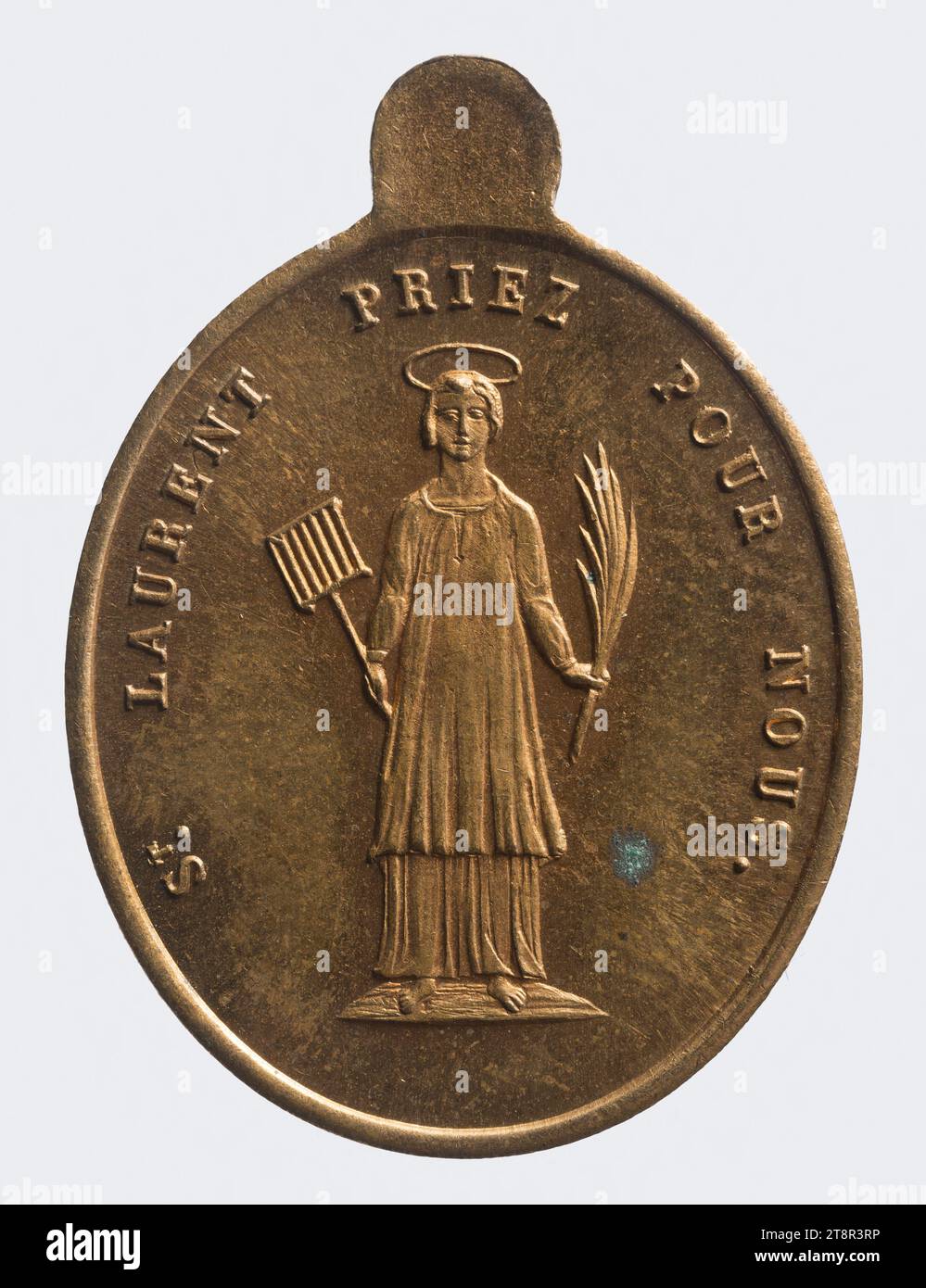 Church of Ladeuze, 1851, In 1851, Numismatic, Medal, Brass, Dimensions ...