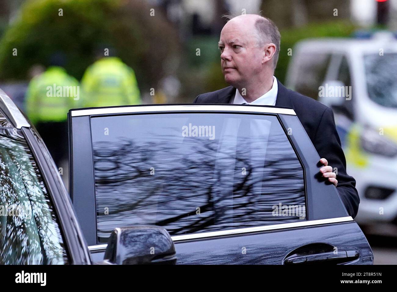 Chief medical officer Sir Chris Whitty arrives to give a statement to ...