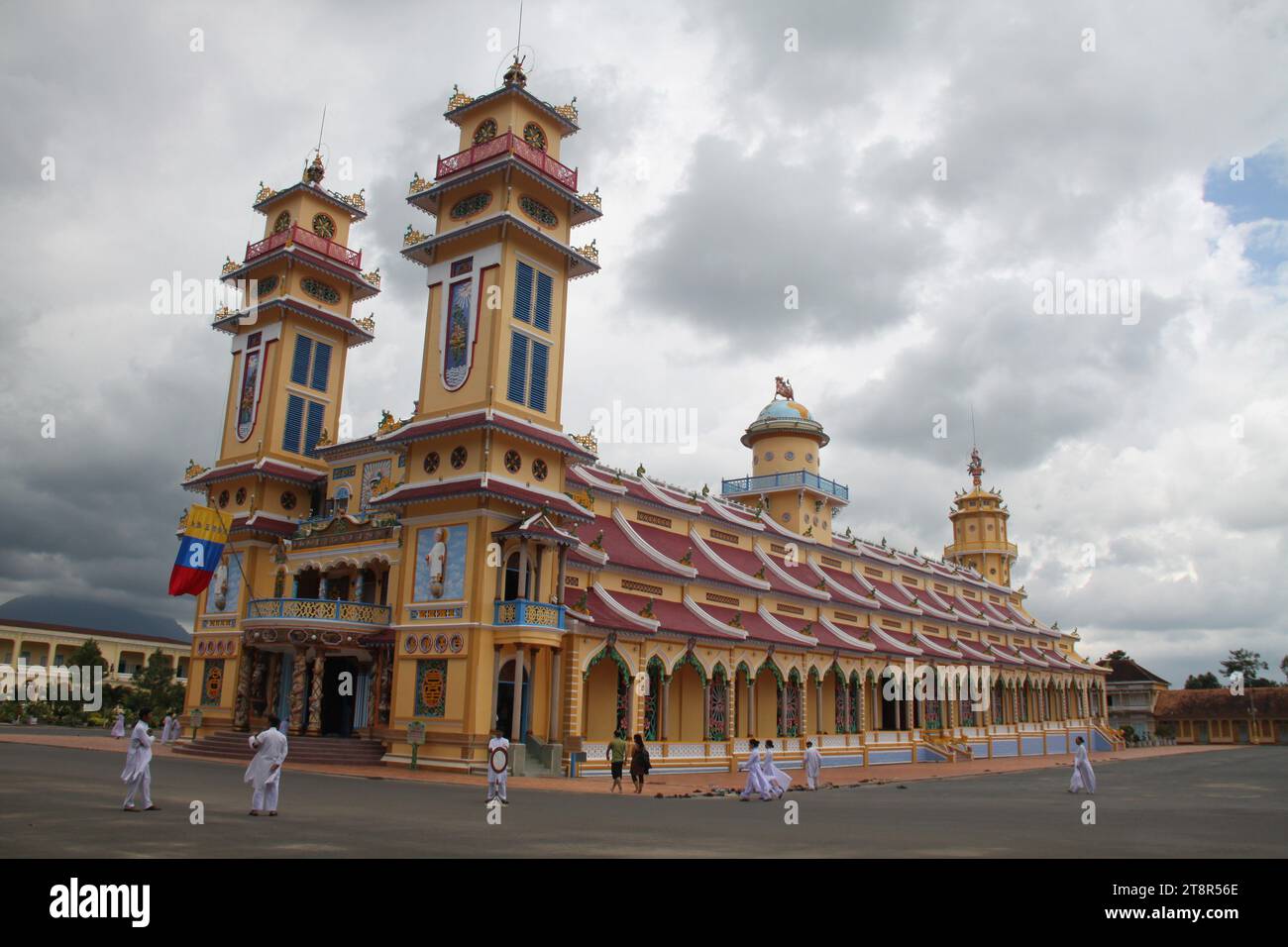 Cao Dai Holy See, Vietnamese syncretistic sect founded 1926, Tay Ninh ...