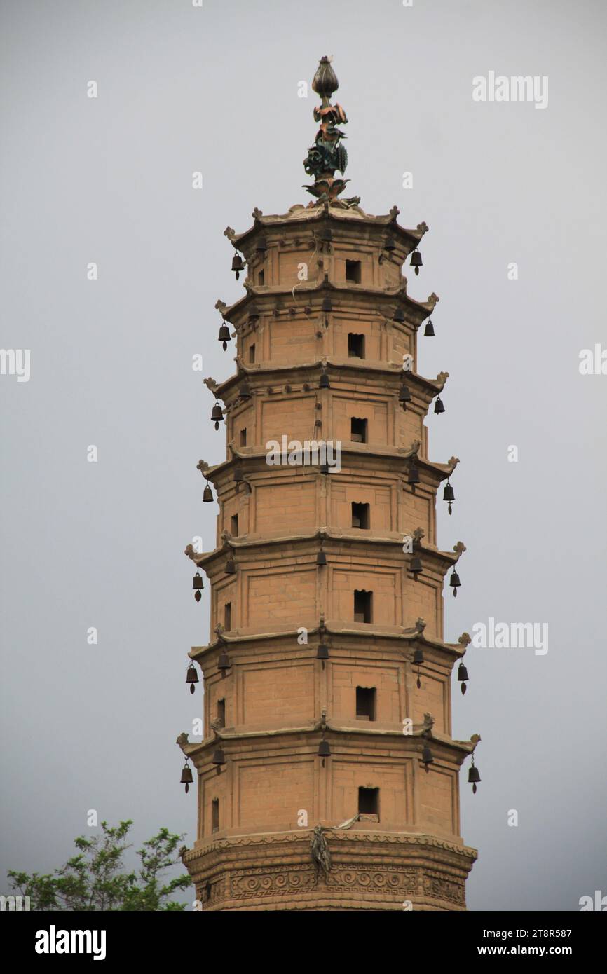 White Pagoda, Lanzhou, Gansu Province, China Stock Photo - Alamy