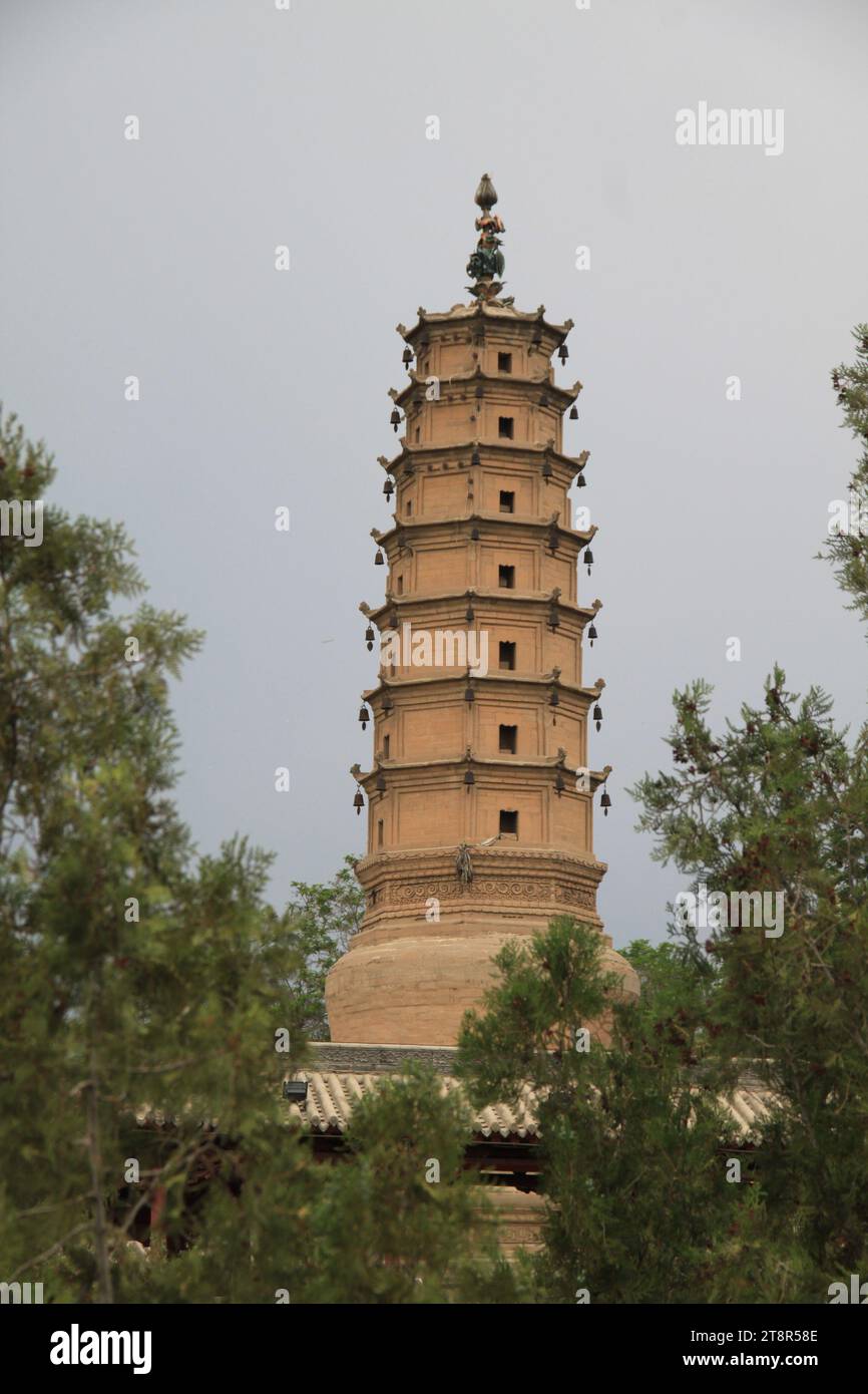 White Pagoda, Lanzhou, Gansu Province, China Stock Photo - Alamy