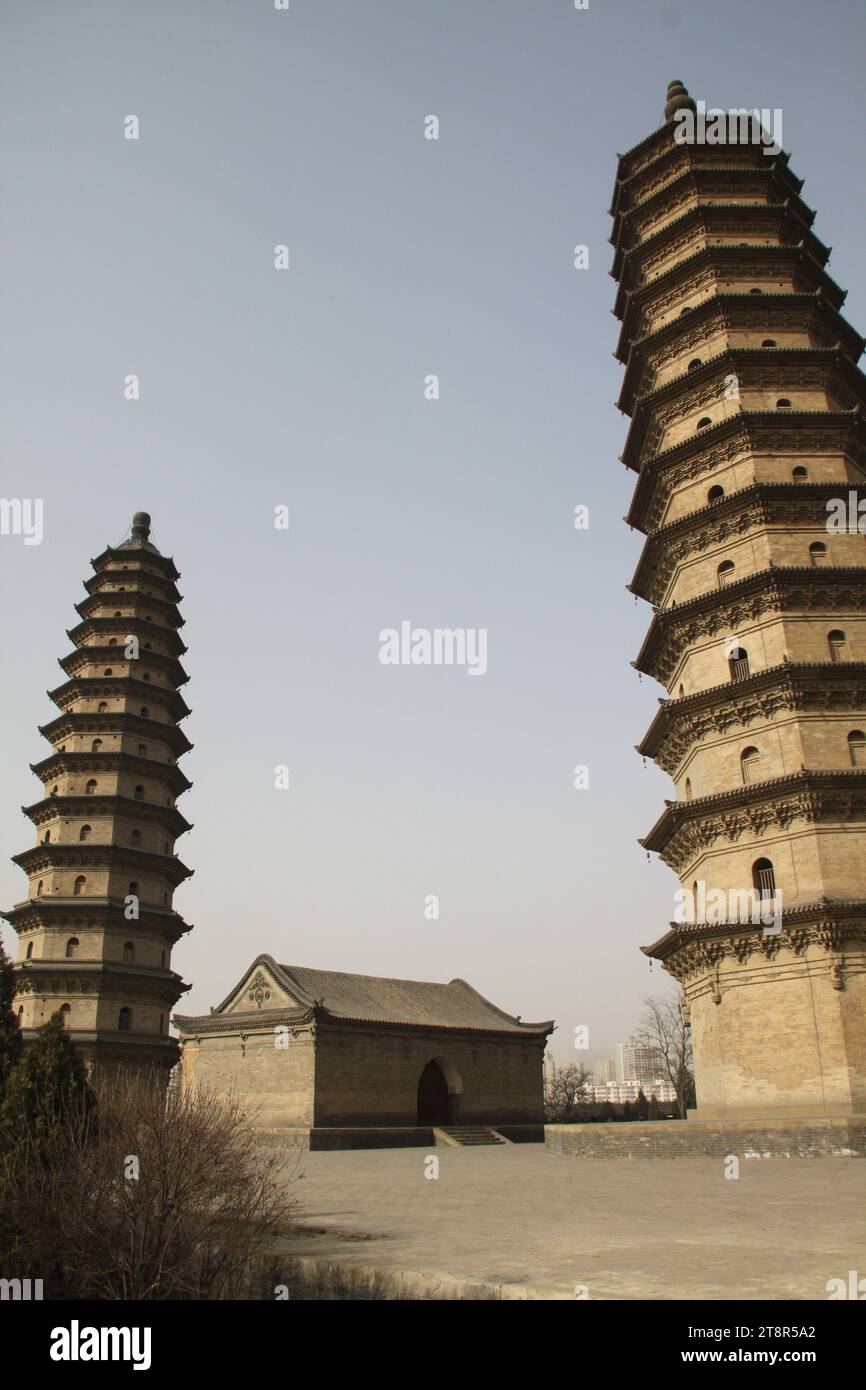 Shuang Ta Si Temple, Buddhist temple, Taiyuan, Shanxi, China Stock ...