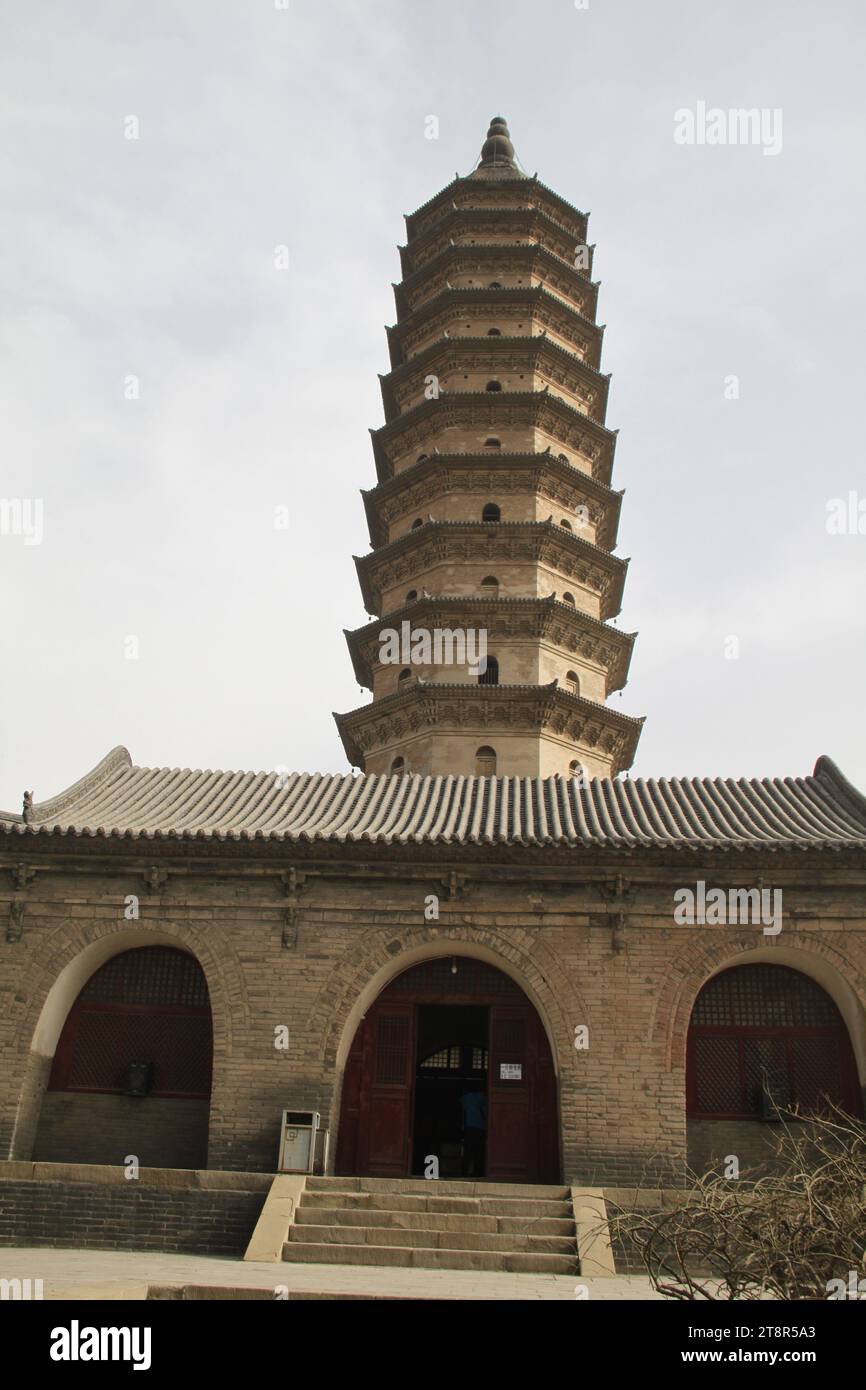 Wenfeng Pagoda, Shuang Ta Si Temple, Buddhist temple, Taiyuan, Shanxi ...