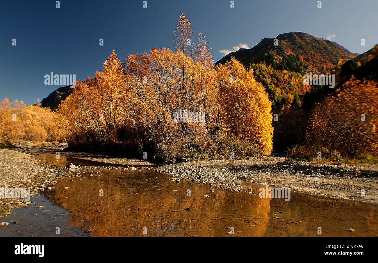 New zealand it is a tributary of the kawarau river hi-res stock ...
