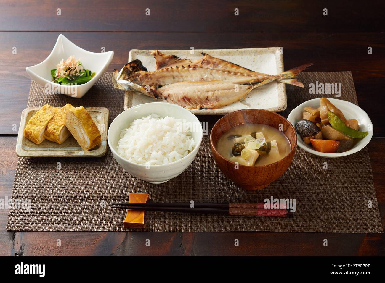 Japanese style set meal Stock Photo - Alamy
