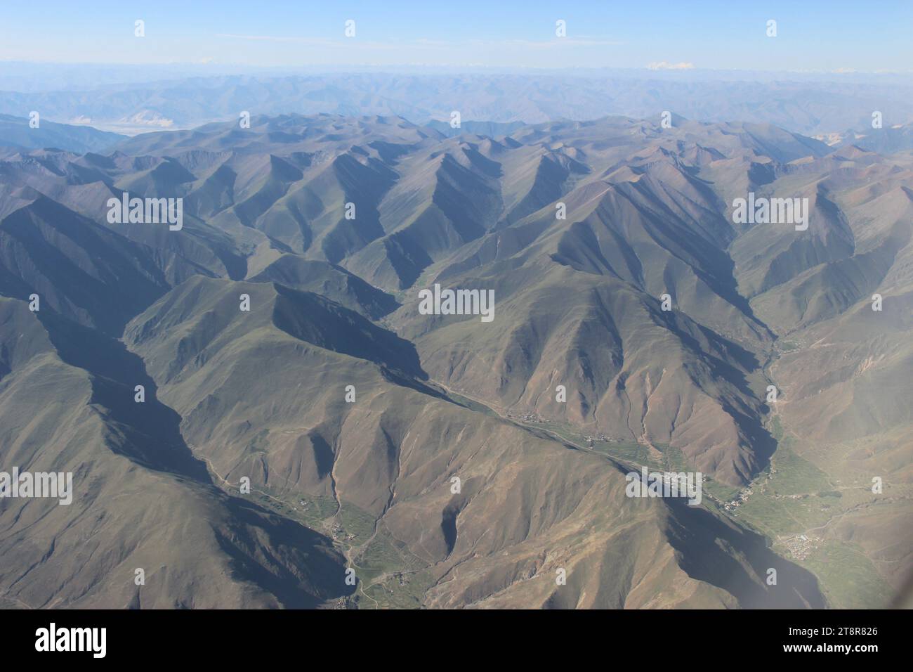 Sichuan-Tibet Plateau, Aerial views of Northwest Sichuan and Eastern ...