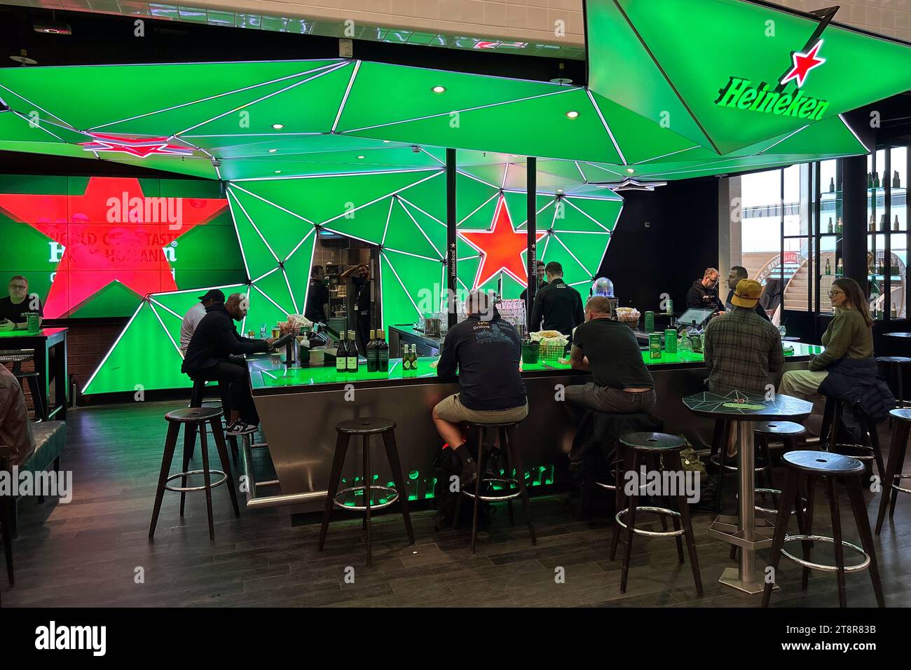 Heineken bar at Schiphol airport in Amsterdam, Netherlands, Tuesday ...
