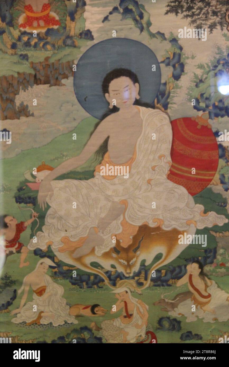 Tibetan Tangka Painting, Tibet Museum, Lhasa Stock Photo - Alamy