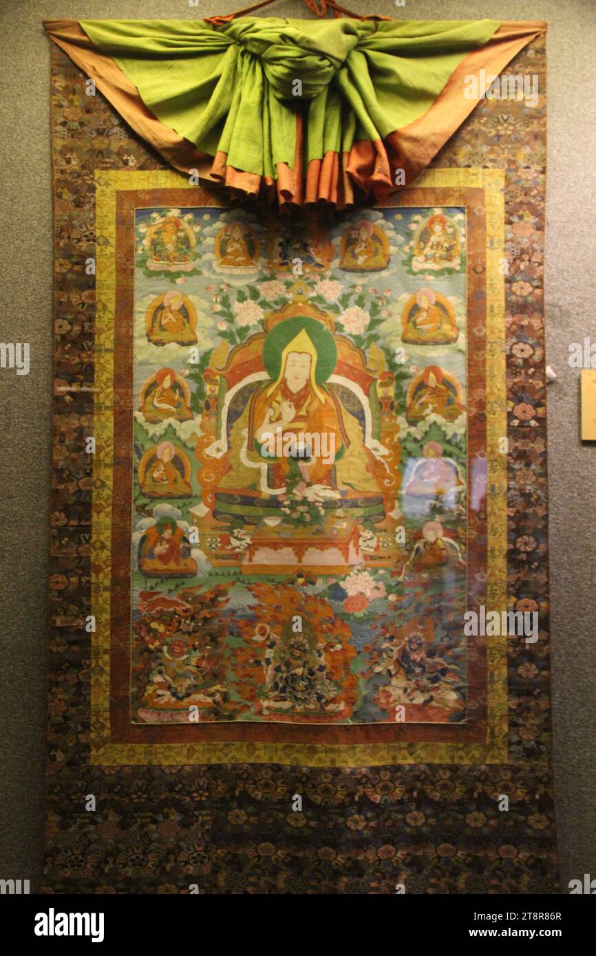Tibetan Tangka Painting, Tibet Museum, Lhasa Stock Photo - Alamy