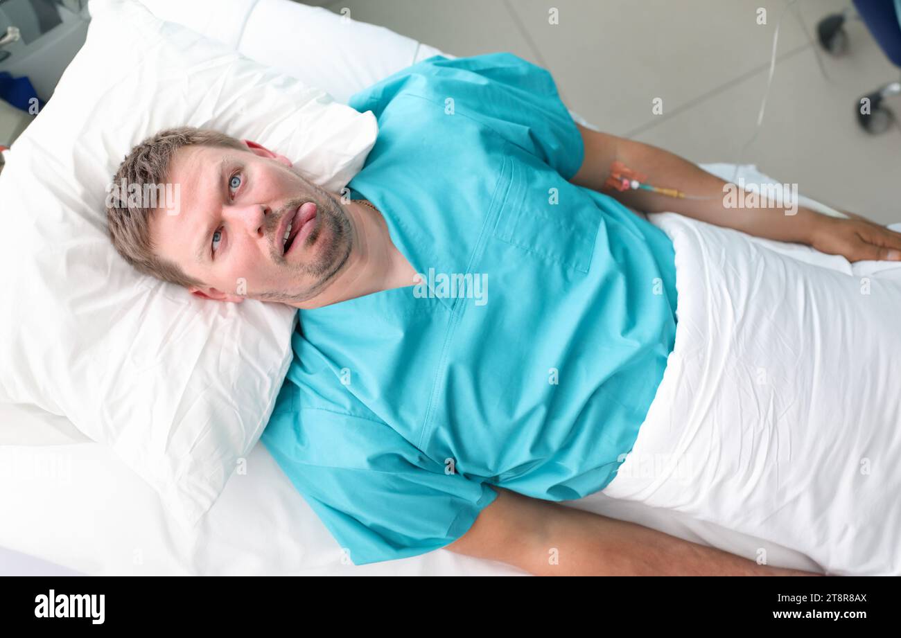 Funny man in hospital Stock Photo - Alamy