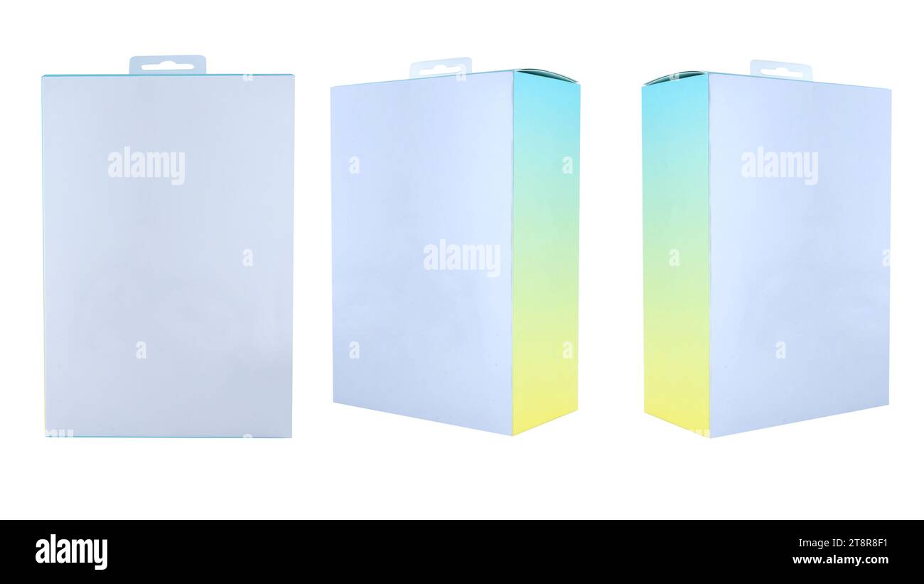 Packaging product isolated over white background. Empty packaging ...