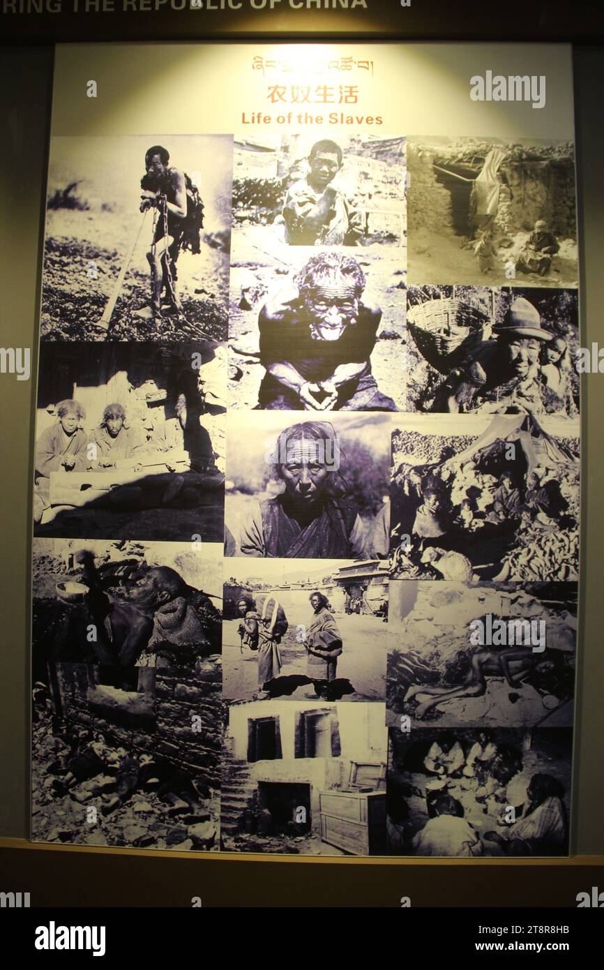 Life of the Slaves, Tibetan History Gallery, Tibet Museum, Lhasa Stock ...