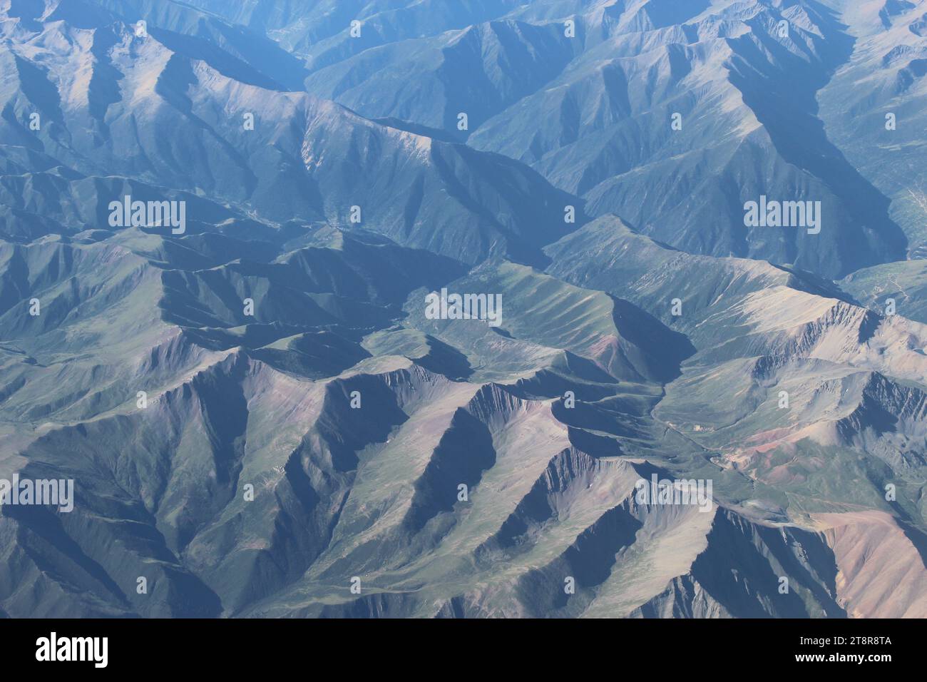 Sichuan-Tibet Plateau, Aerial views of Northwest Sichuan and Eastern ...