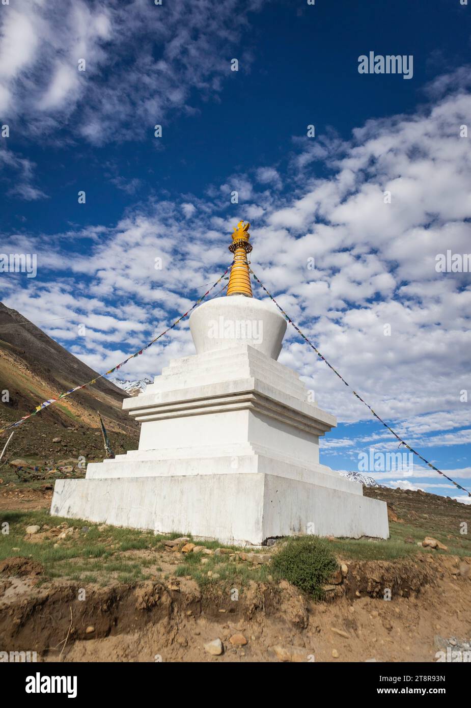 Stupa with vibrant clouds hi-res stock photography and images - Alamy