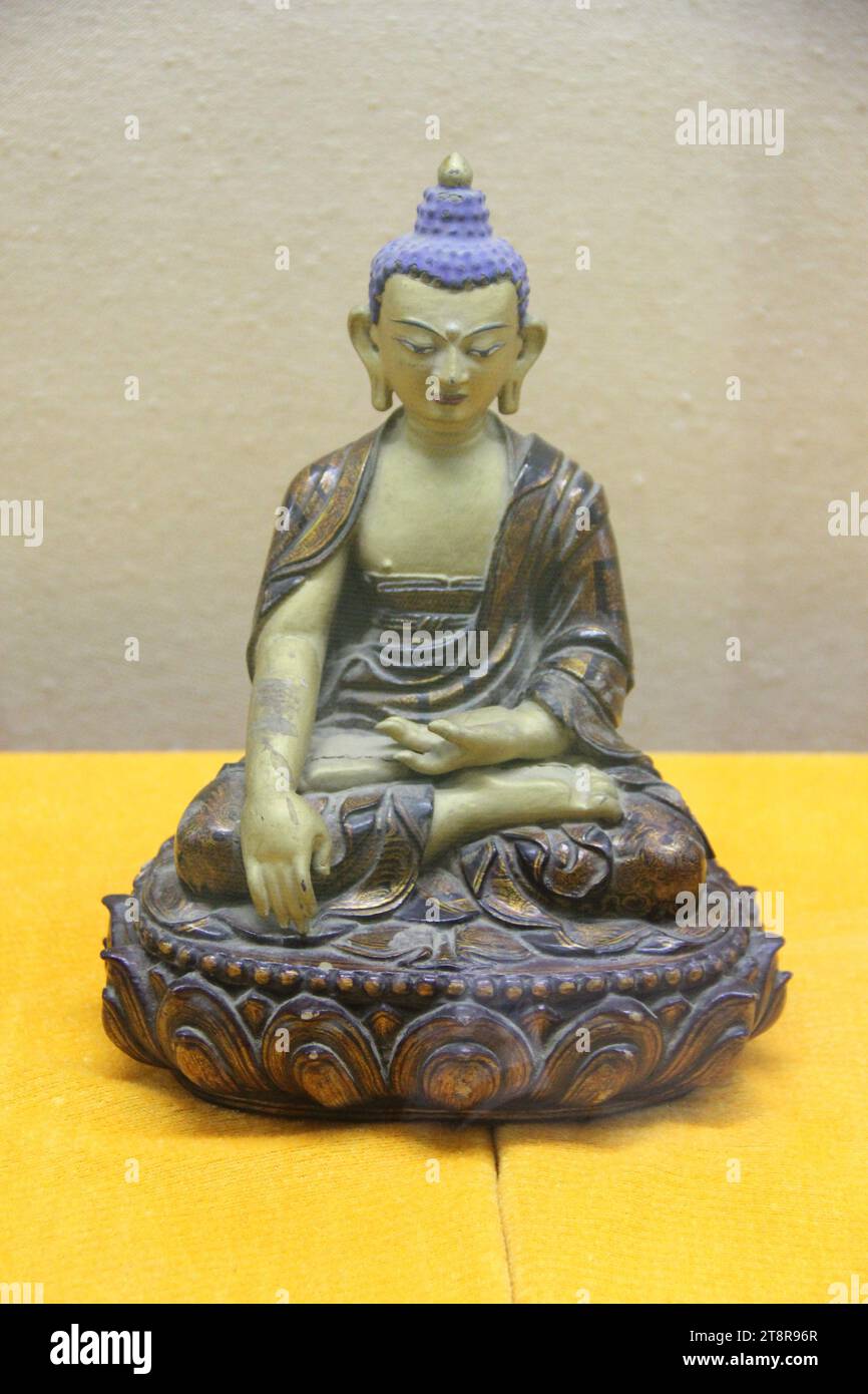 Wood Buddha (with 2 Disciples), 17th-18th Century, Tibetan Buddhist Art ...