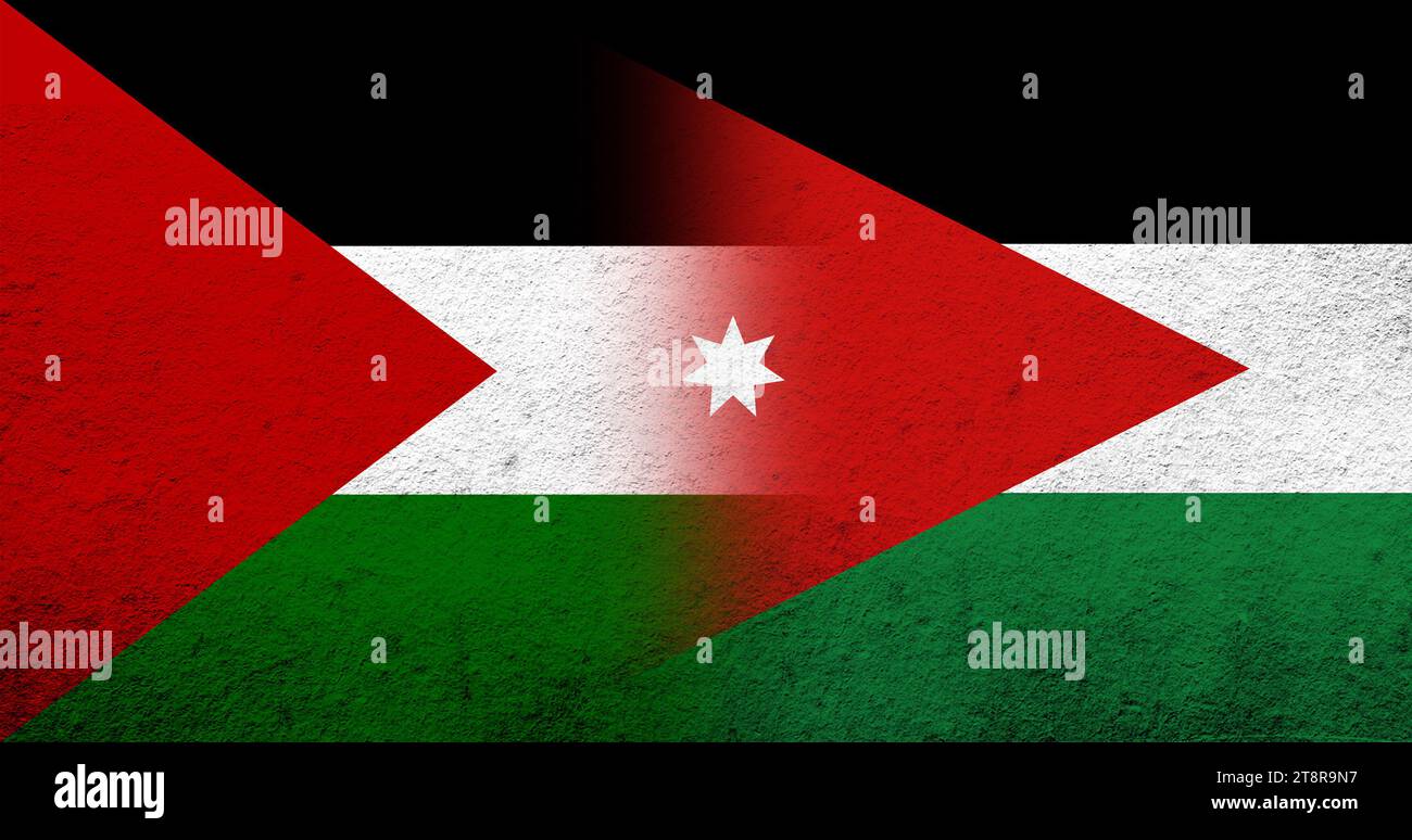 Flag of Palestine and The Hashemite Kingdom of Jordan National flag ...