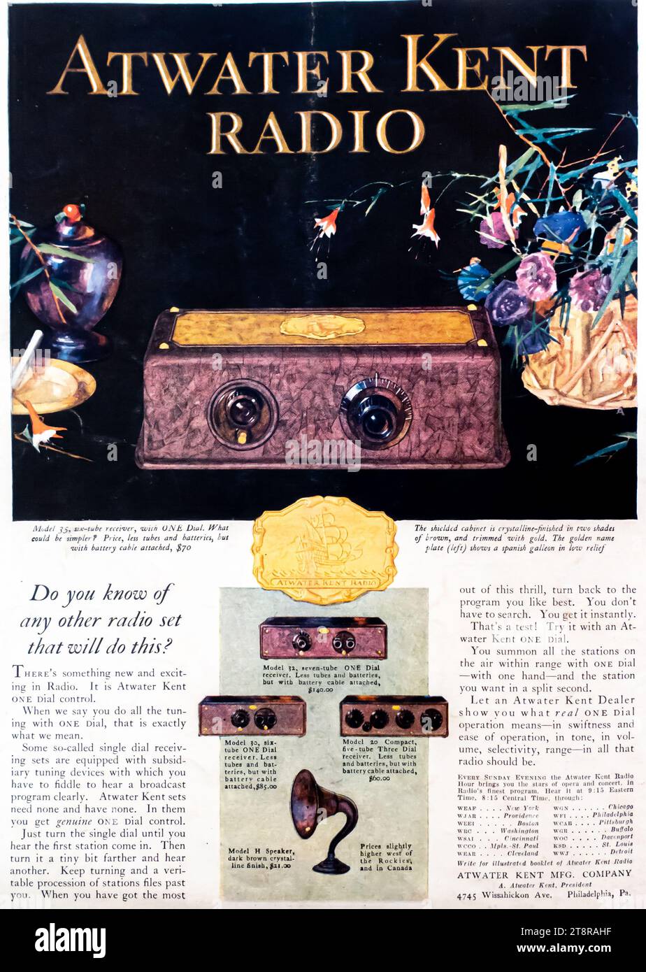 Radio set 1920s hi-res stock photography and images - Alamy