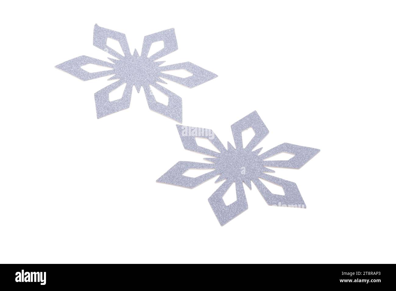 snowflakes silver christmas cones isolated on white background Stock ...
