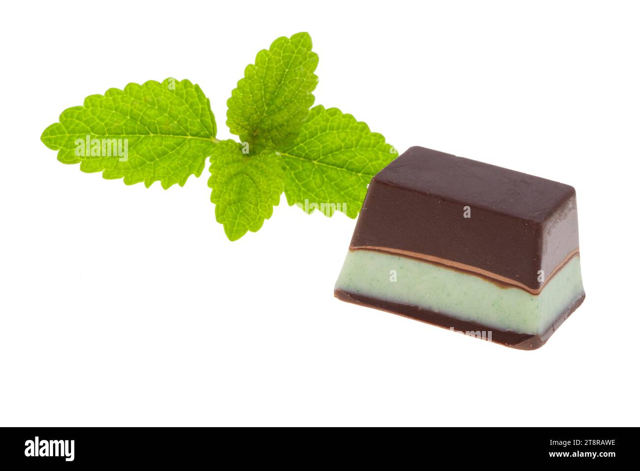 chocolate dark peppermint isolated on white background Stock Photo - Alamy