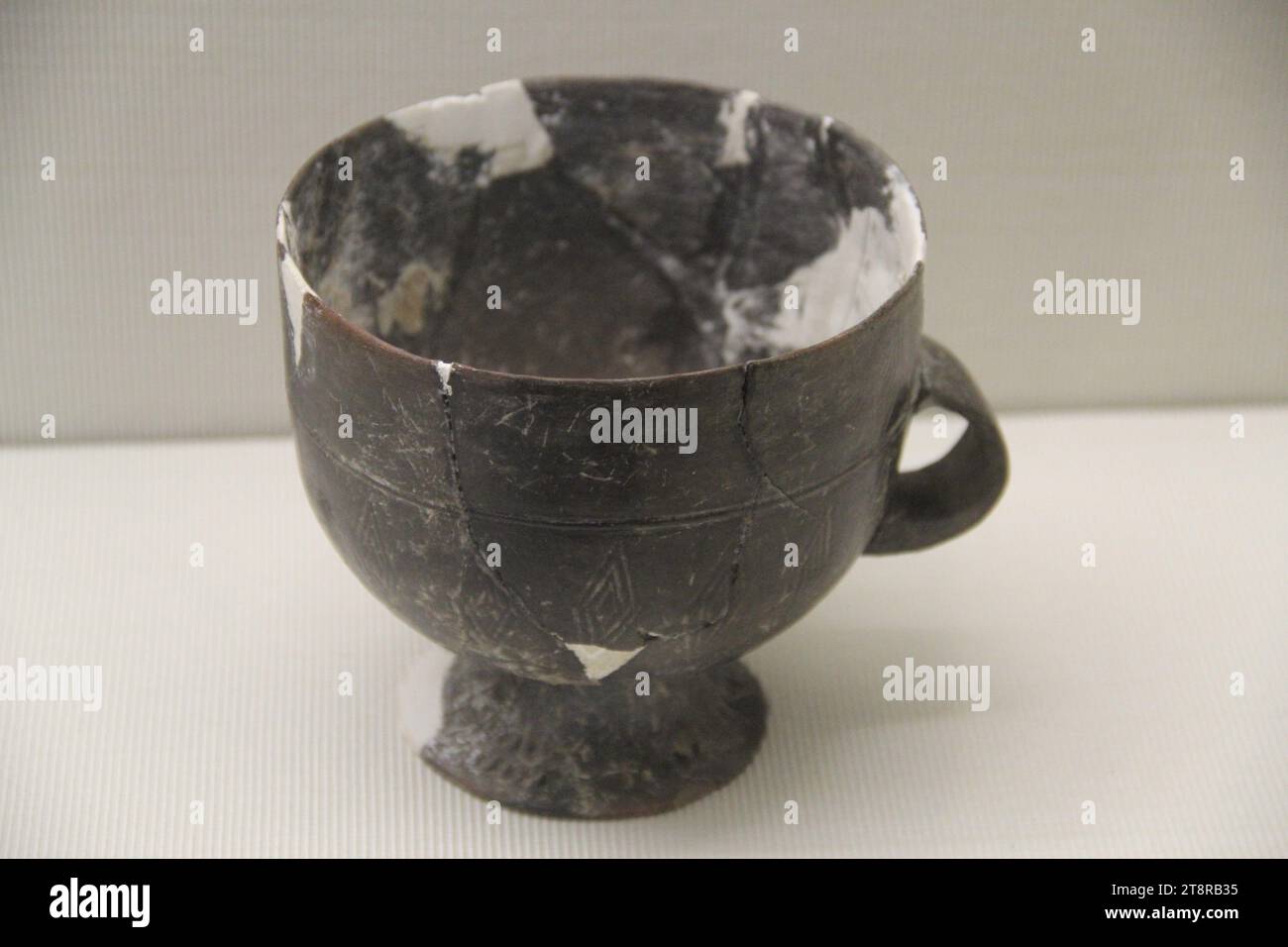 Neolithic Pottery, Tibetan History Gallery, Tibet Museum, Lhasa Stock Photo - Alamy