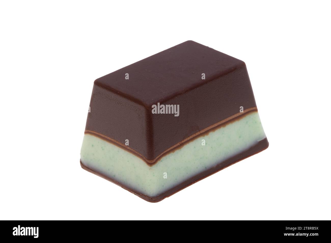 chocolate dark peppermint isolated on white background Stock Photo - Alamy