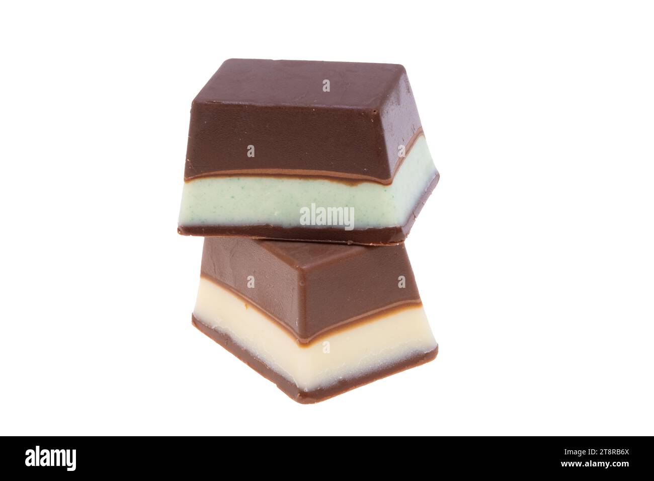 chocolate dark peppermint isolated on white background Stock Photo - Alamy