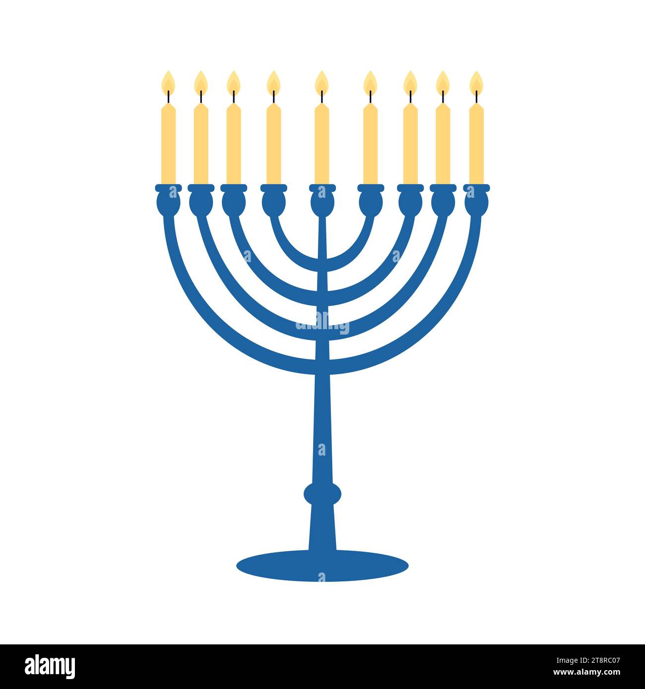 Hanukkah menorah lights Cut Out Stock Images & Pictures - Alamy