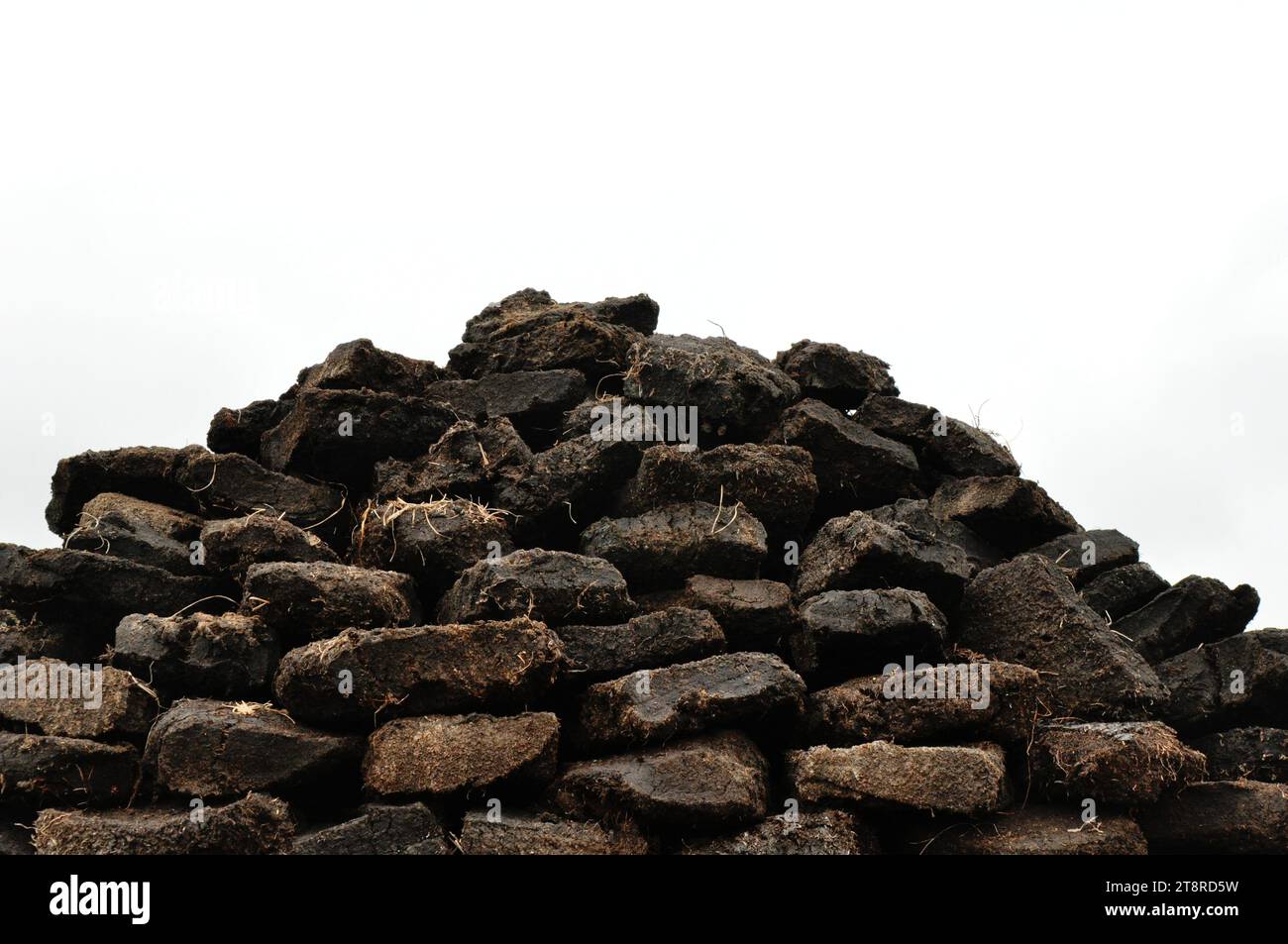 Pile of peat digging on Harris, Scotland Stock Photo - Alamy