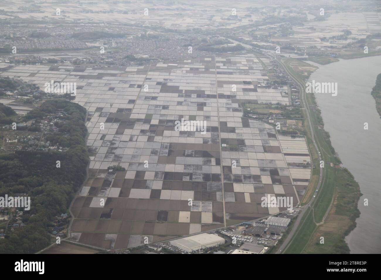 Aerial View Approaching Tokyo, Japan, Honshu Island, Tokyo area, Japan Stock Photo - Alamy