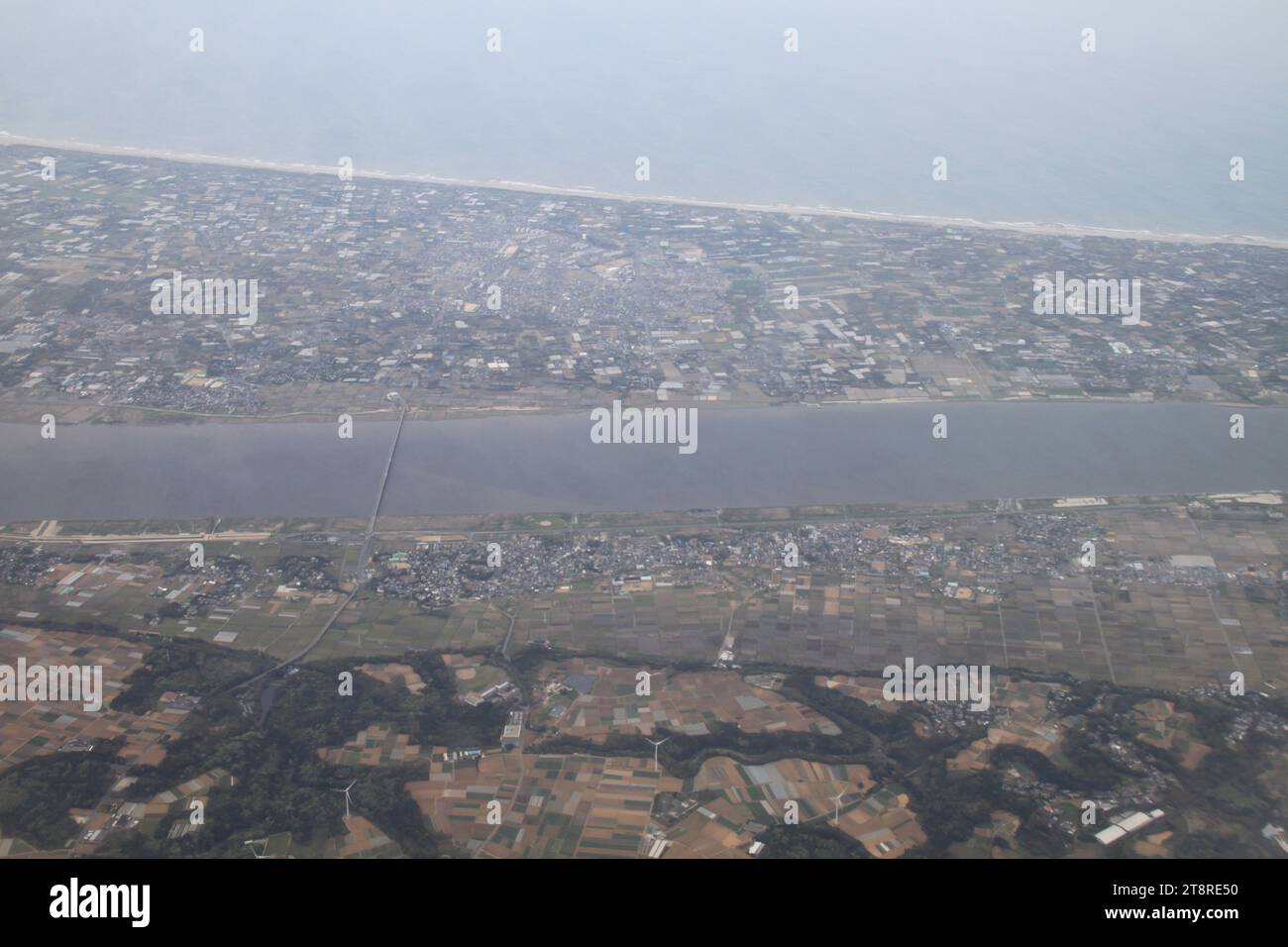 Aerial View Approaching Tokyo, Japan, Honshu Island, Tokyo area, Japan Stock Photo - Alamy