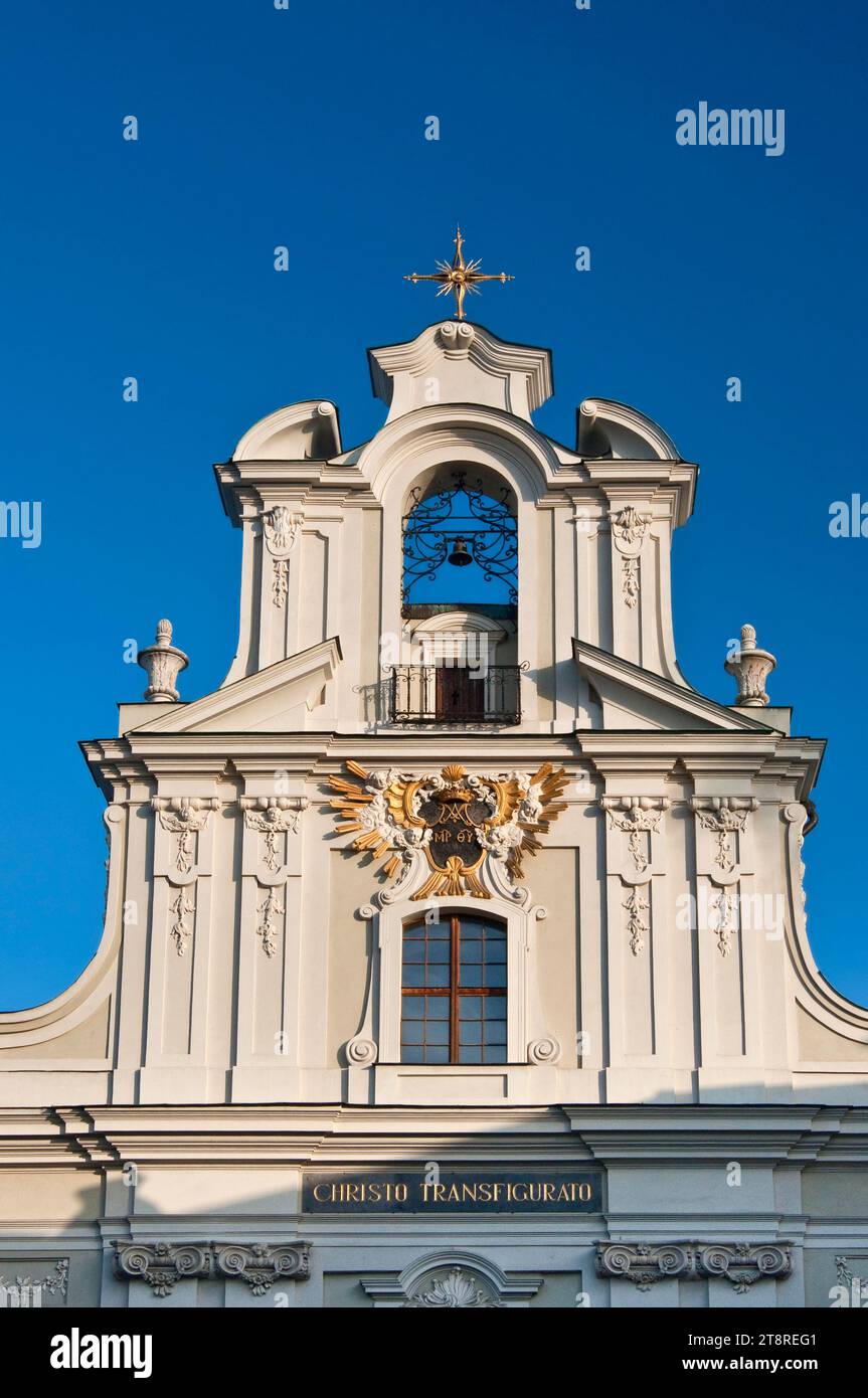 Baroque facade of Piarist Church aka Transfiguration Church in Krakow ...