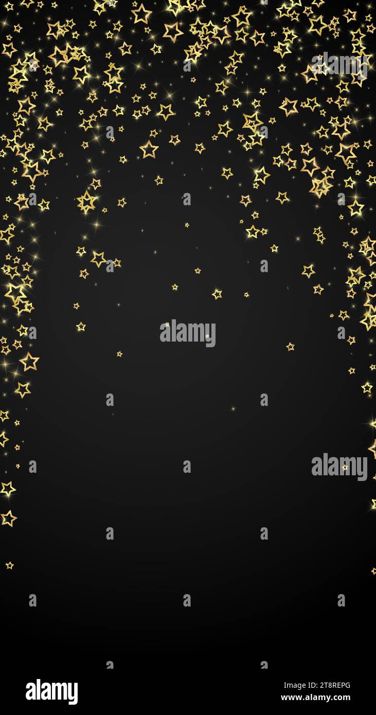 Twinkle stars scattered around randomly, flying, falling down, floating ...