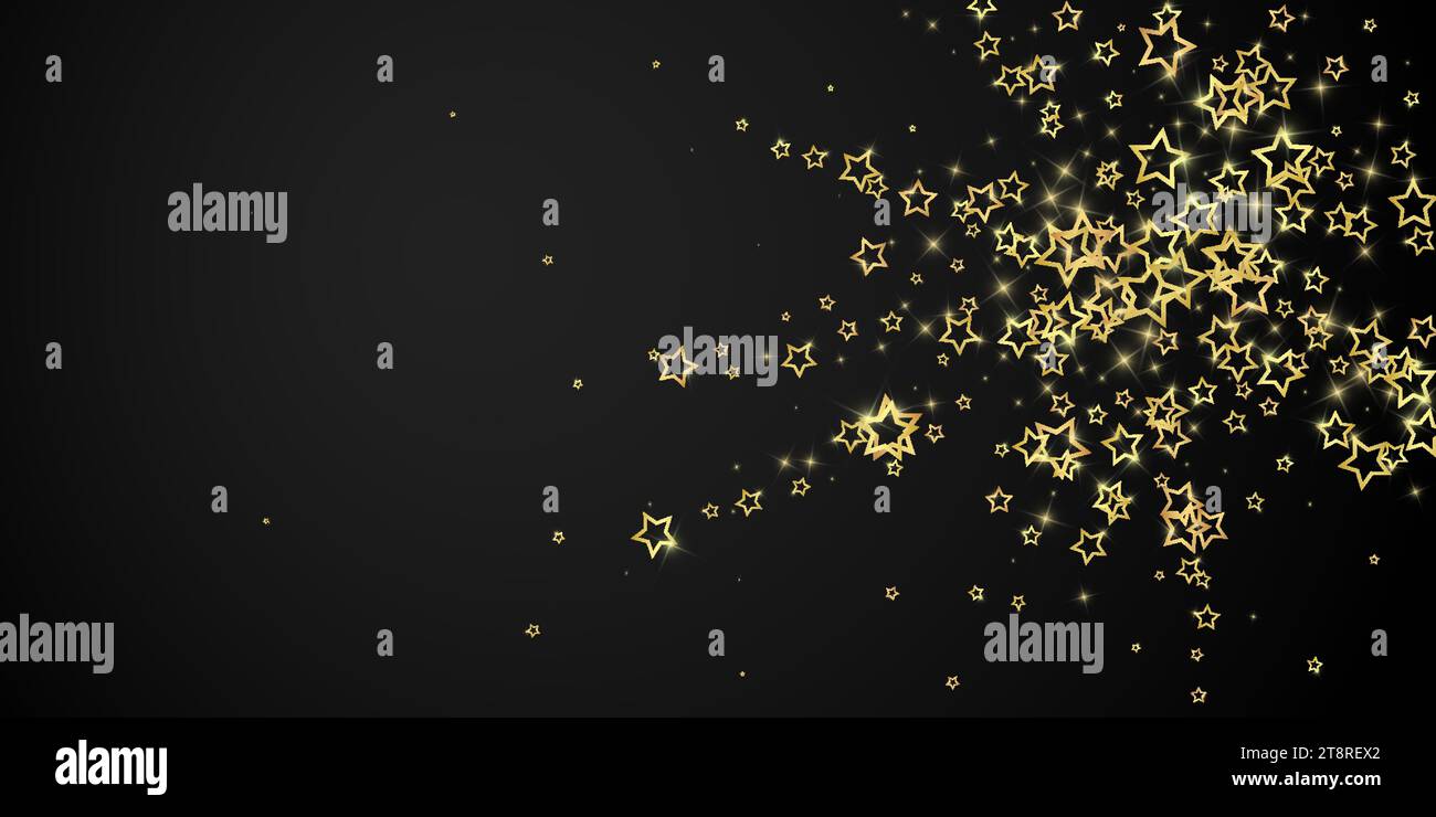 Twinkle stars scattered around randomly, flying, falling down, floating ...