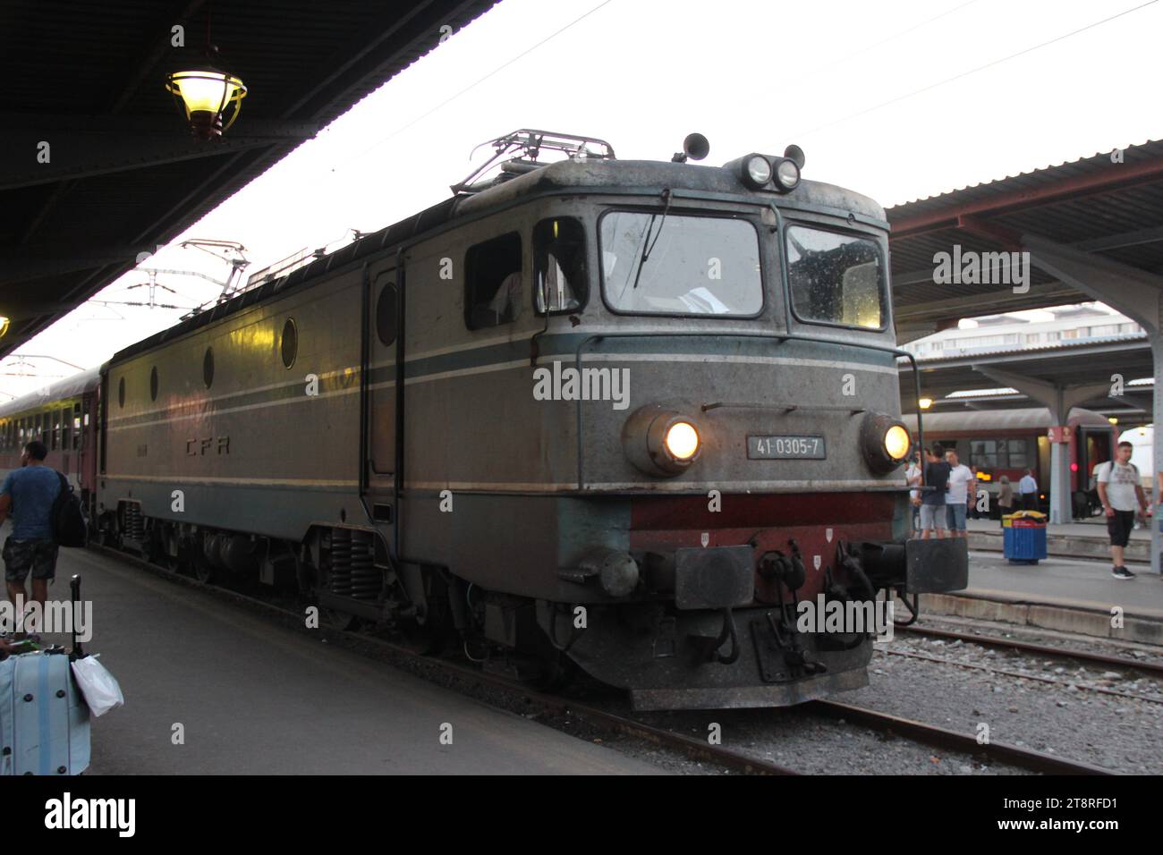 Romanian Railway (CFR) Electric Locomotive, Bucharest North Railway ...
