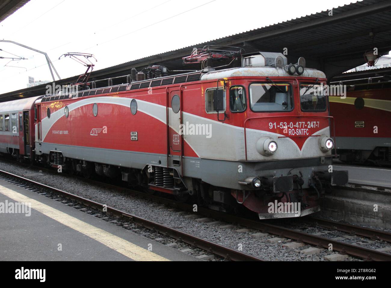 Romanian Railway (CFR) Electric Locomotive, Bucharest North Railway ...