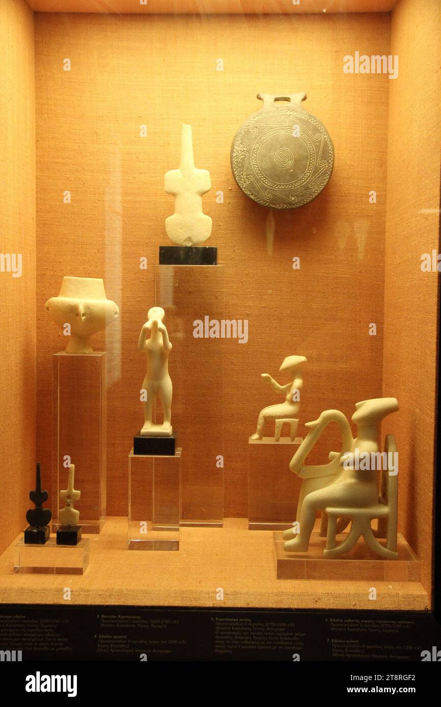 Hellenic War Museum Cycladic Figurines, Athens War Museum, Athens ...