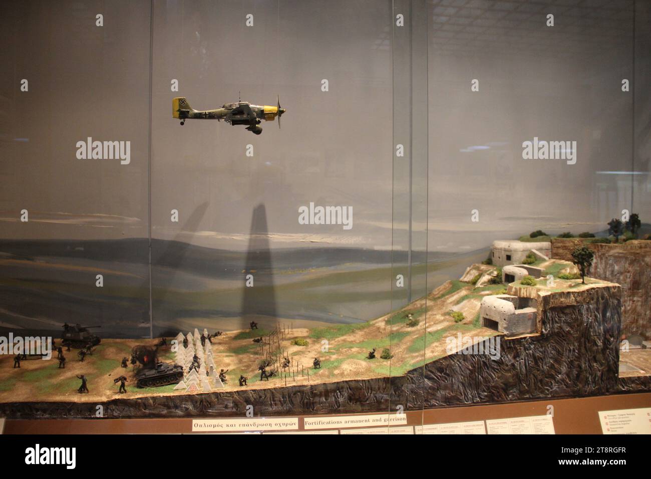 Hellenic war museum metaxas line fort diorama hi-res stock photography ...
