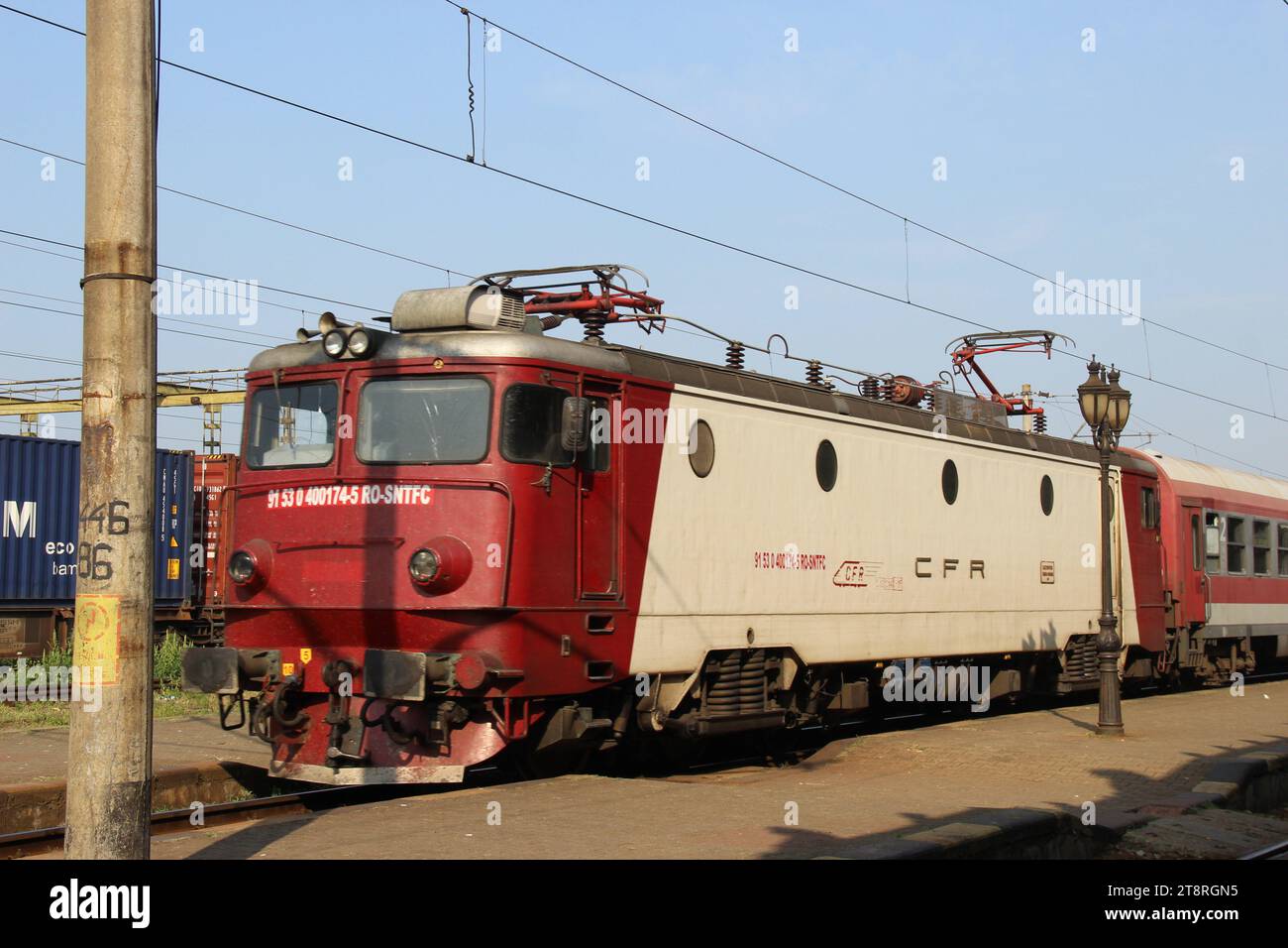 Romanian Railways (CFR) Electric Locomotive, Suceava, Romania Stock ...