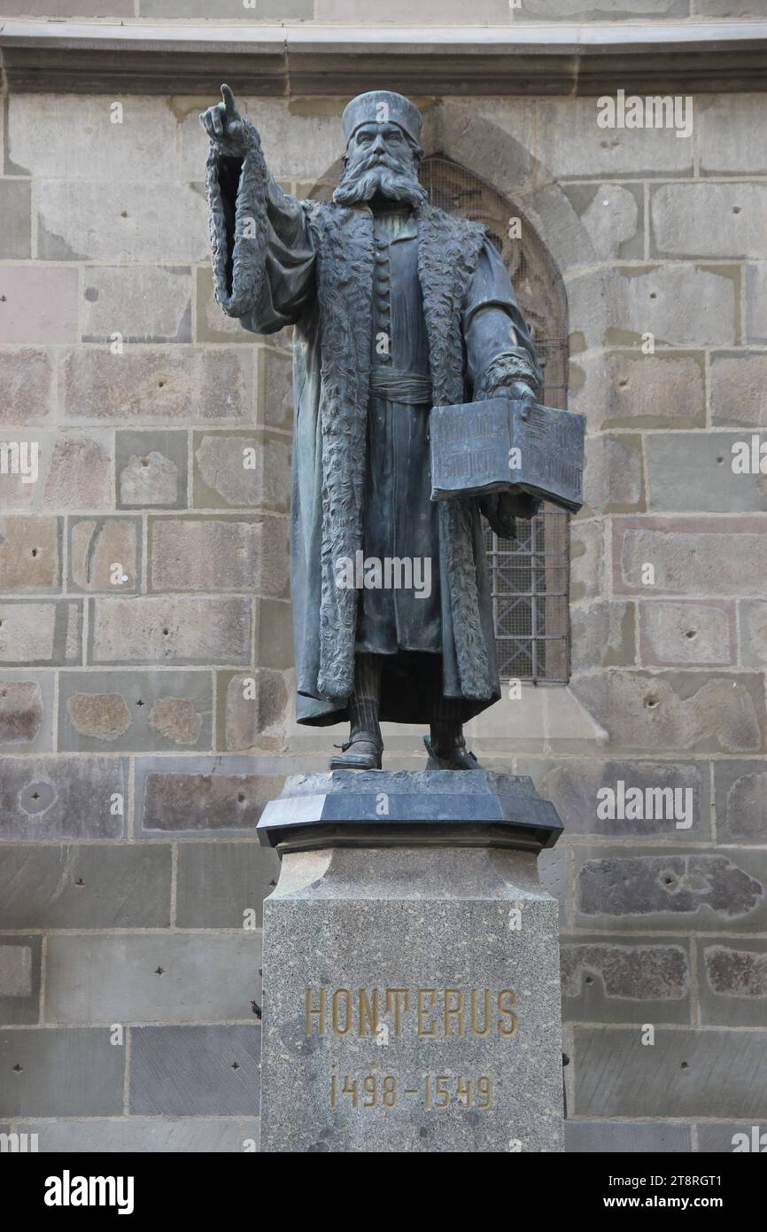 Brasov Black Church: Statue of Johannes Honterus (or Honter), 1498-1549 ...