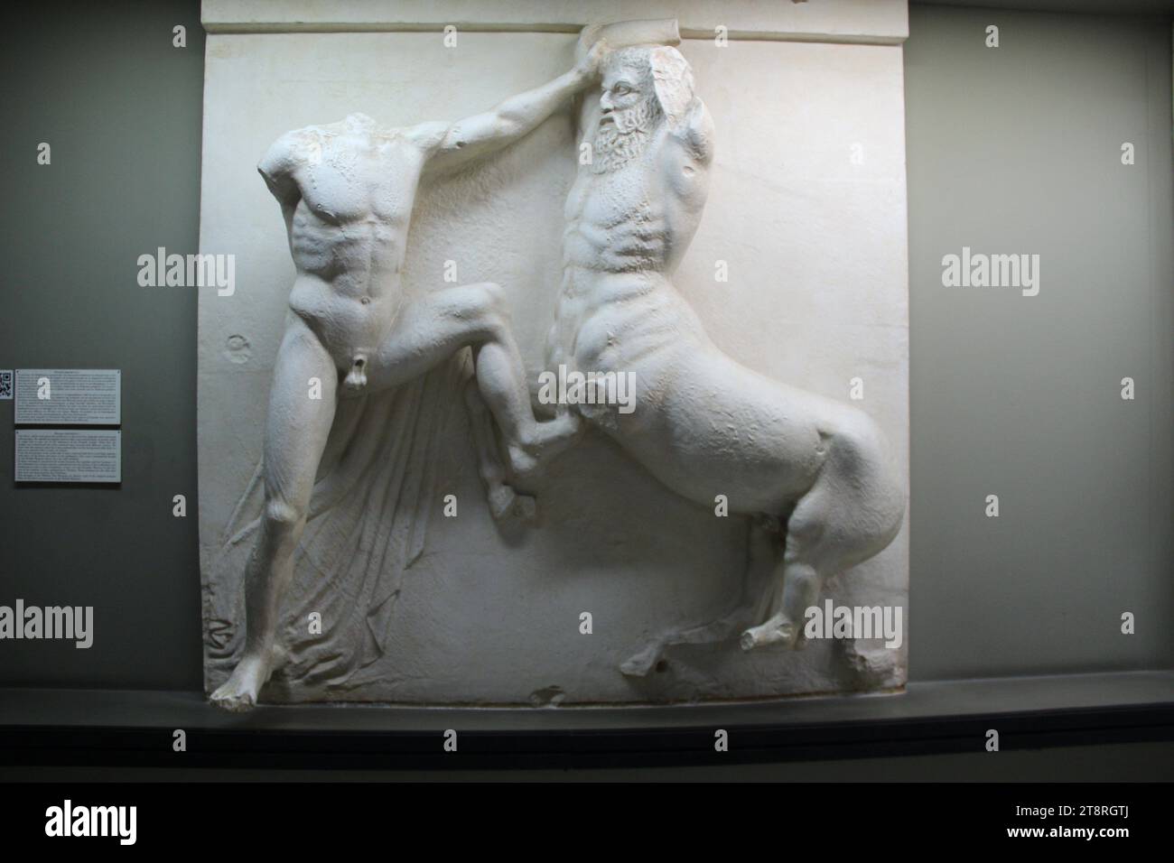 Hellenic War Museum Metope from Parthenon (Plaster Copy), Athens War ...